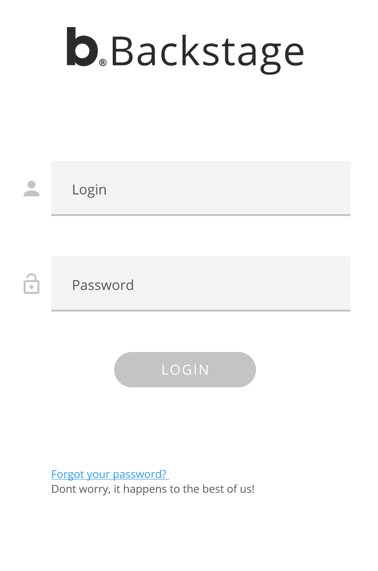 Connecting to the Backstage for the first time